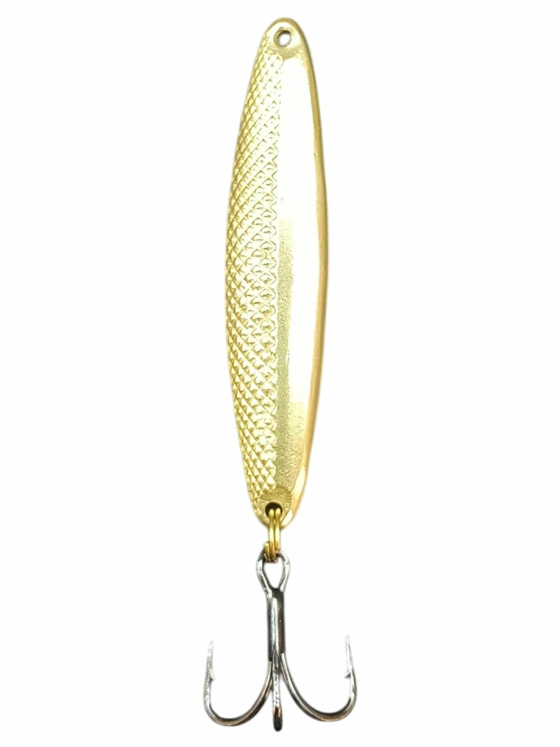 Блесна 'Golden River' - Берш (Резец) нарезка, 27 грамм, 70 мм, золотой