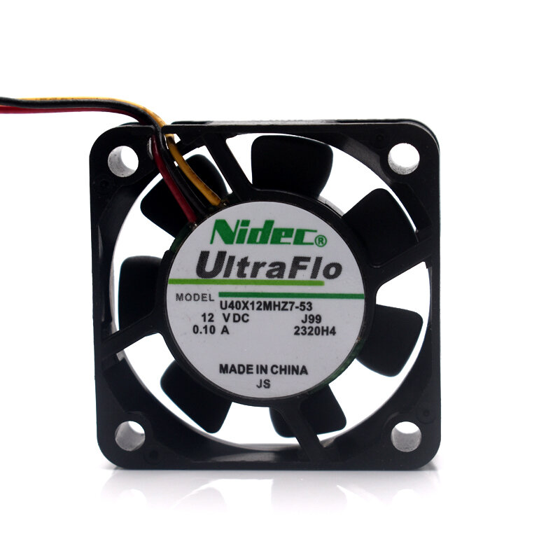 NIDEC U40X12MHZ7-53 4010 40mm 4cm DC 12V 0.1A NBR bearing axial Вентилятор охлаждения