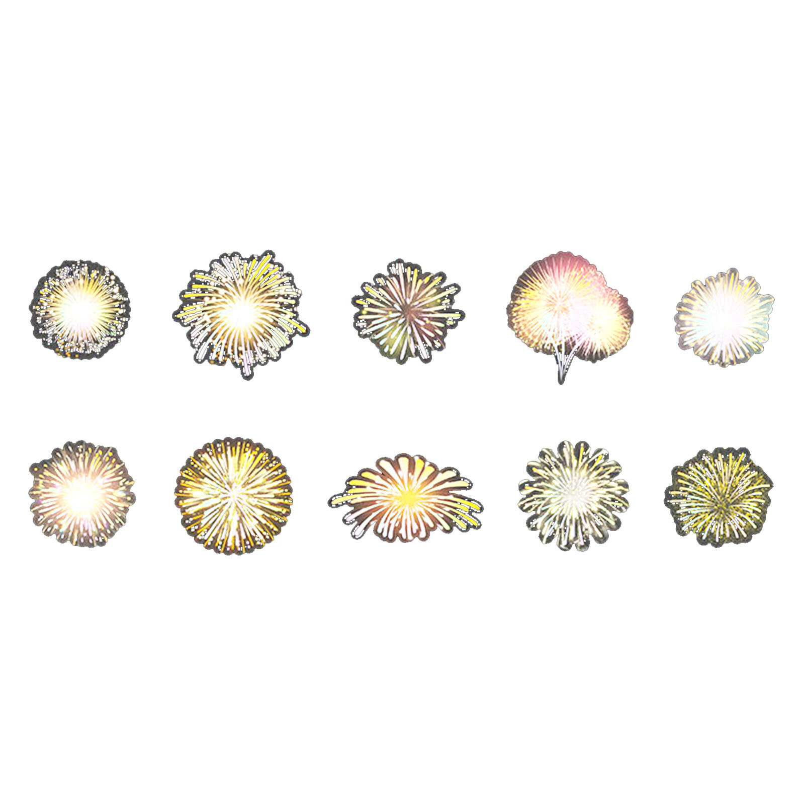 20 Sheets Scrapbook Stickers Exquisite Innovative Fireworks Series Planner Decoration for Journal Album