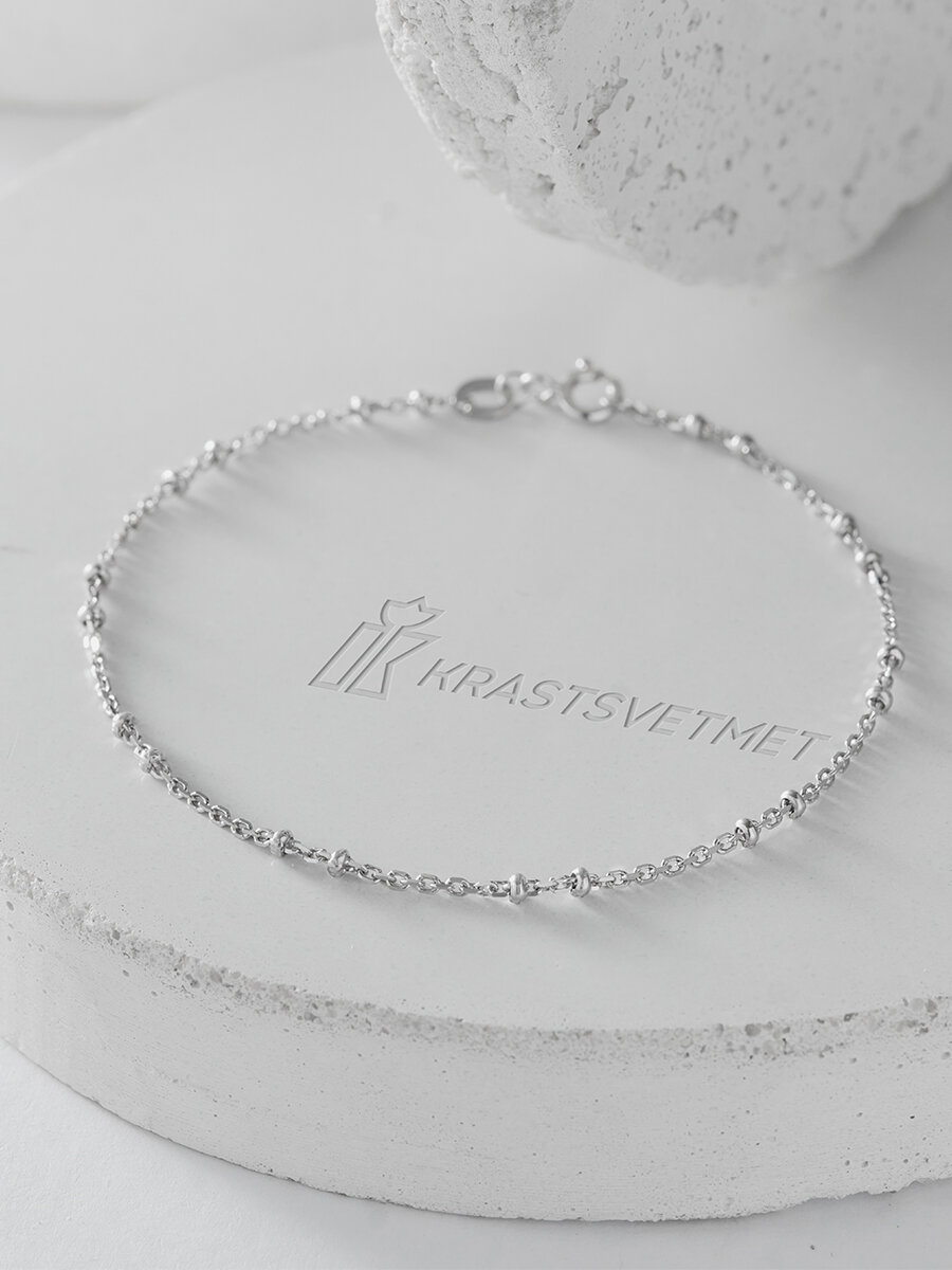 Браслет, серебро, 925 проба, родирование