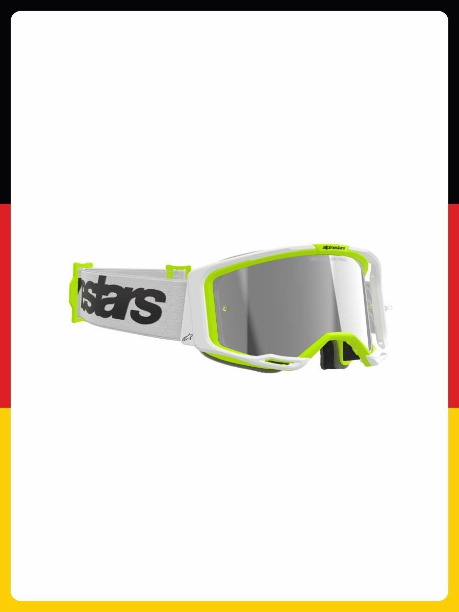 Мотоочки Alpinestars Vision 8 Wordmark Mirror Silver