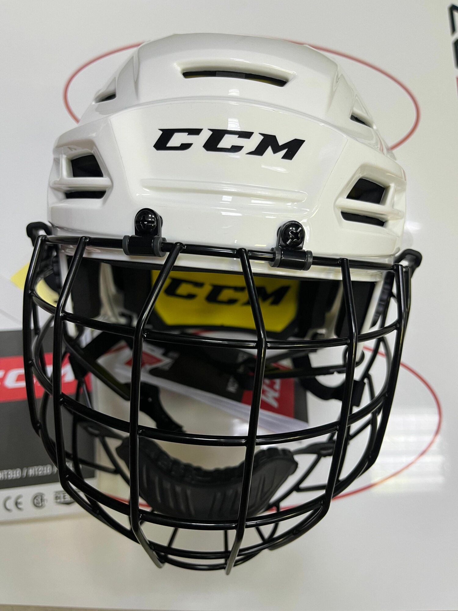 Шлем с маской хоккейный CCM Tacks 210 combo SR, M белый