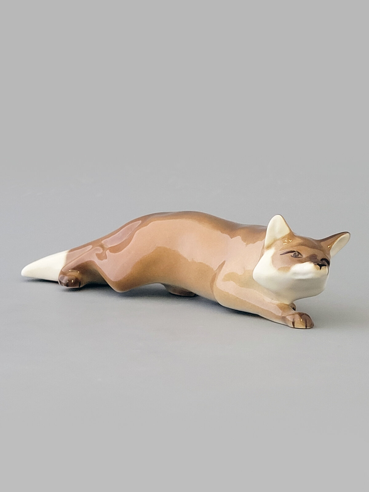 Фарфоровая статуэтка Лисица , Императорский фарфоровый завод , мягкий фарфор
