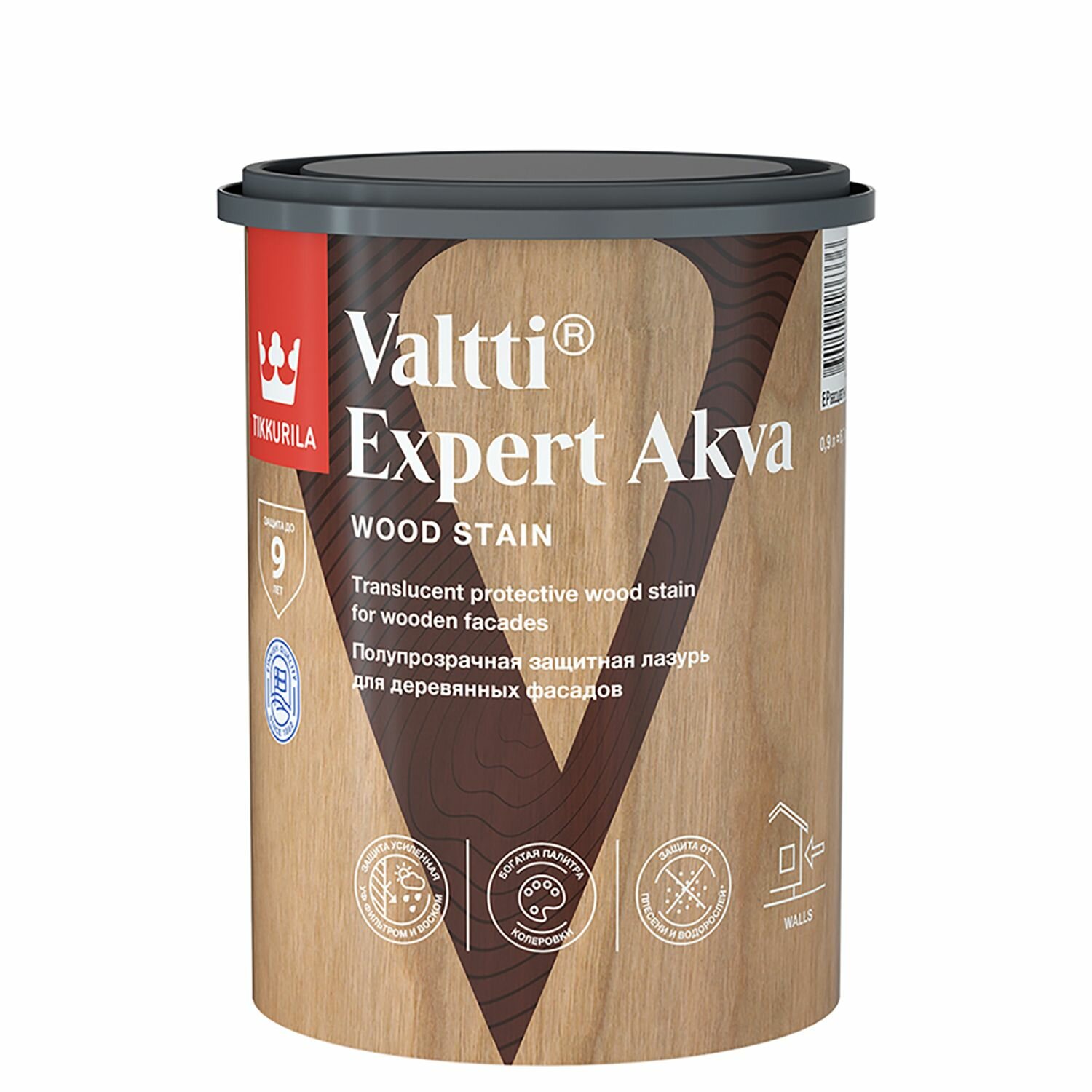 Антисептик Tikkivala/Tikkurila VALTTI EXPERT AKVA EP цвет прозрачный 0.9 л