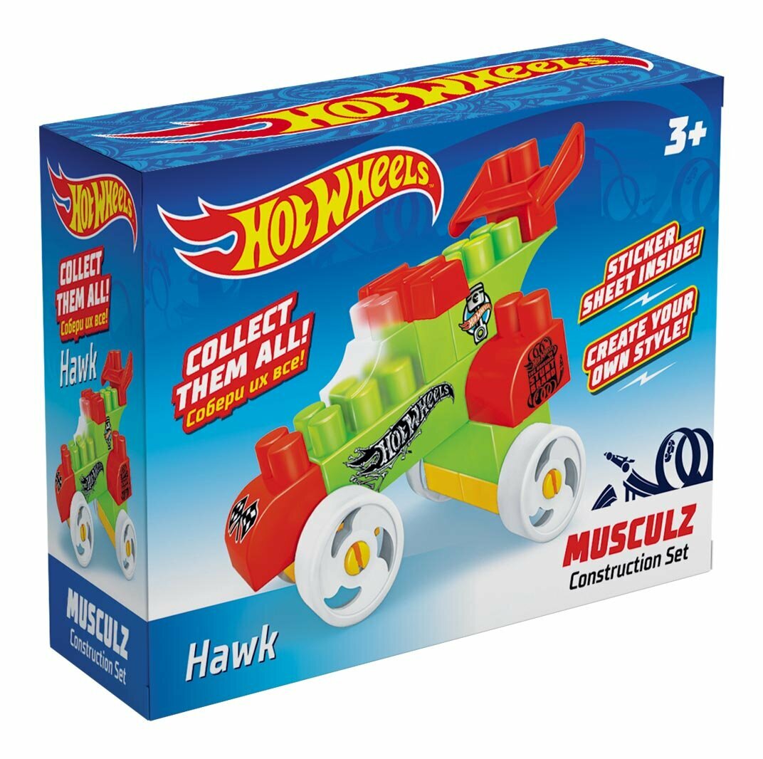 Конструктор Bauer "Hot Wheels - Musculz Hawk", для детей от 3-х лет, 17 деталей