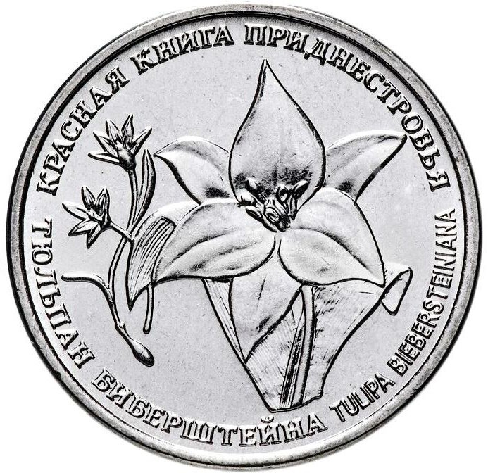 1 рубль 2019 Приднестровье, Тюльпан, UNC