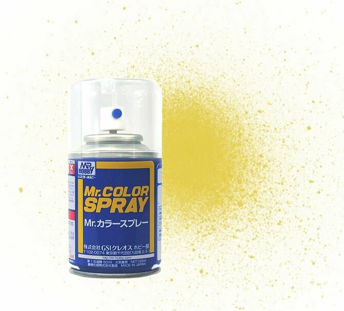 S 39 краска художественная в аэрозольных баллончиках т. м. MR.HOBBY 100мл DARK YELLOW (SANDY YELLOW)