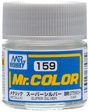 C159 краска художественная т. м. MR.HOBBY 10мл SUPER SILVER