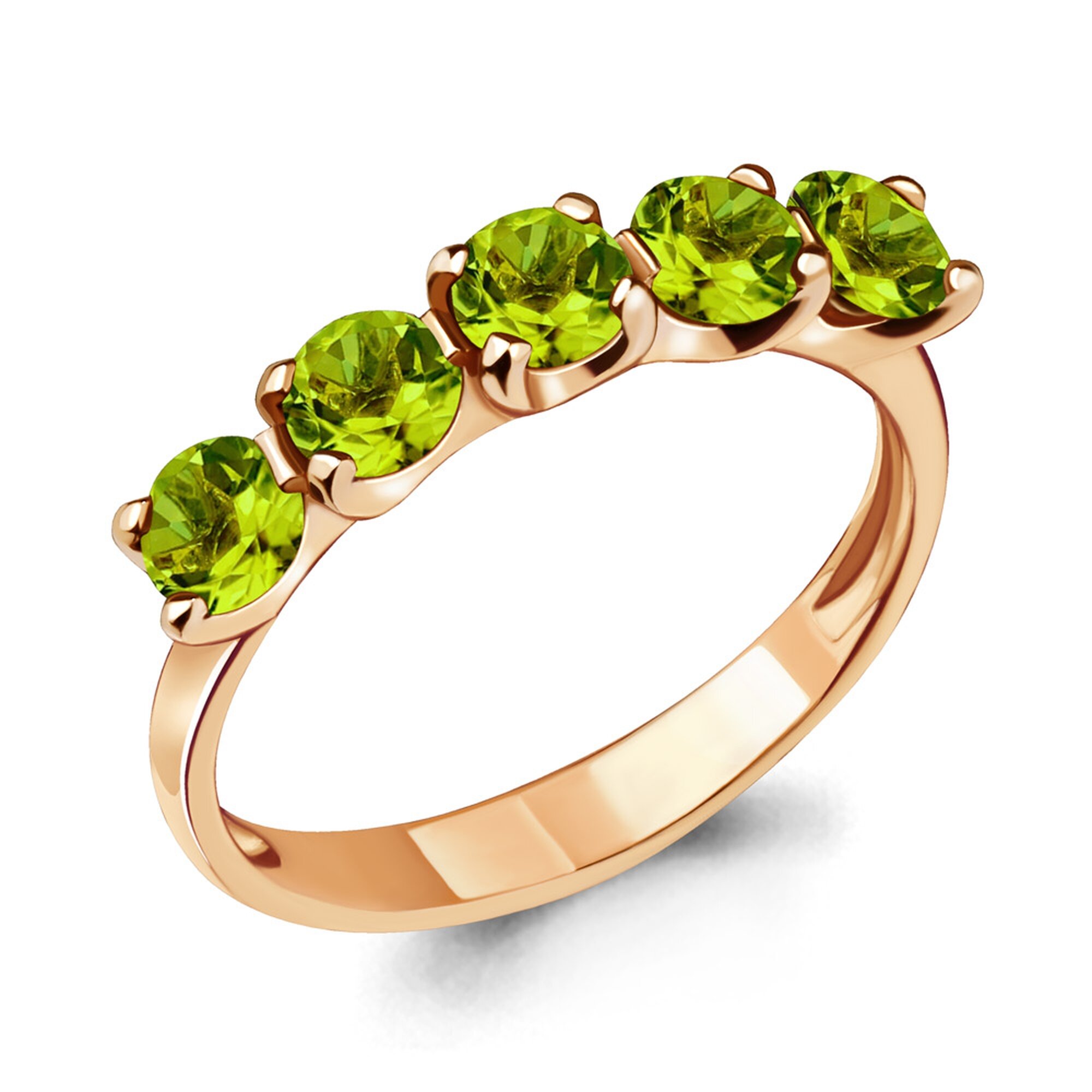 Кольцо, серебро, 925 проба, золочение, хризолит