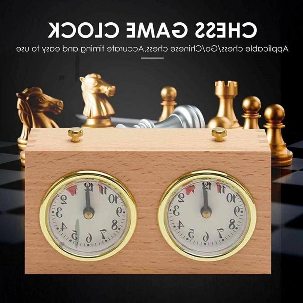 Шахматный таймер деревянный, механические шахматные часы 1 pcs