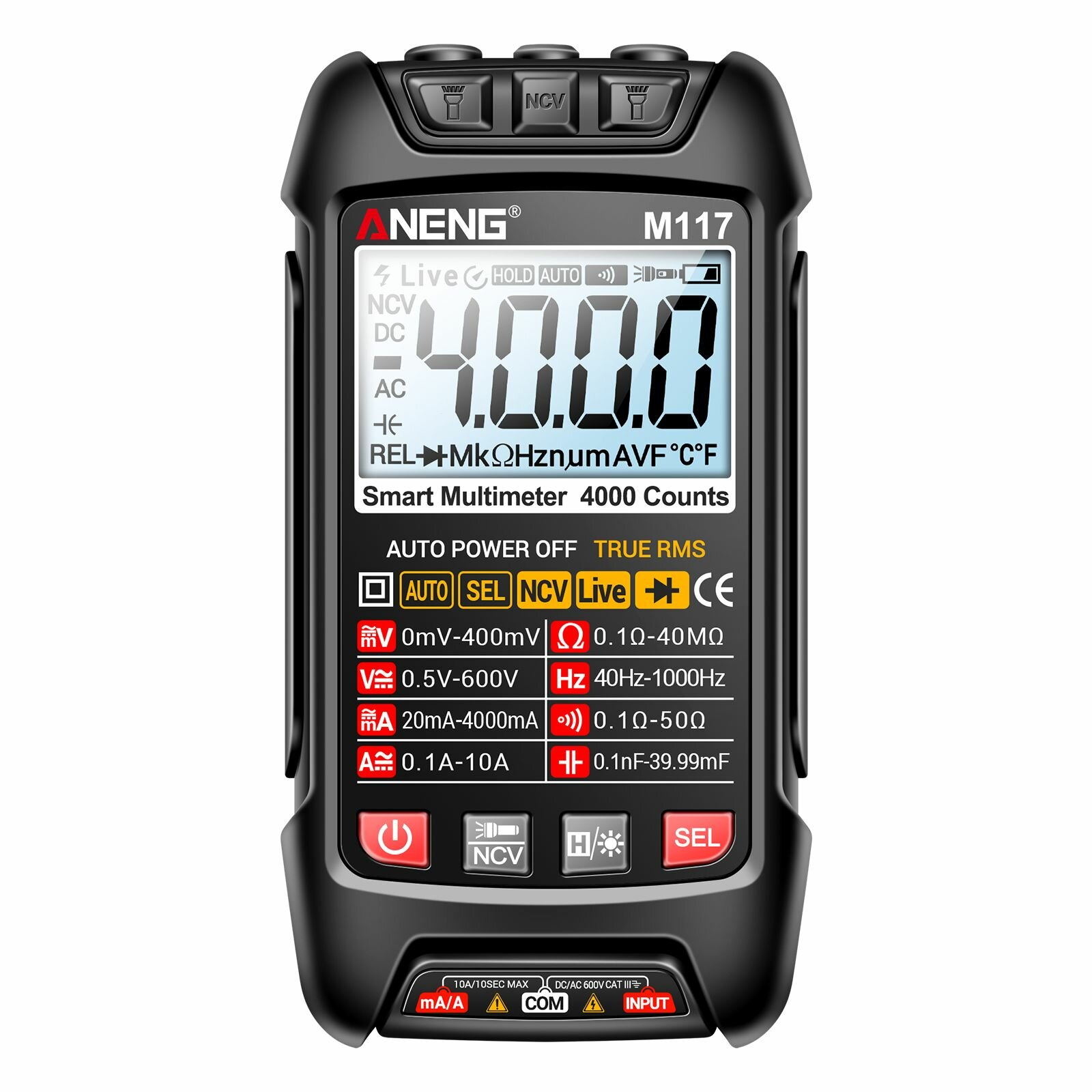 ANENG M117 Smart Digital 4000 отсч, измеритель AC/DC, проф тестер