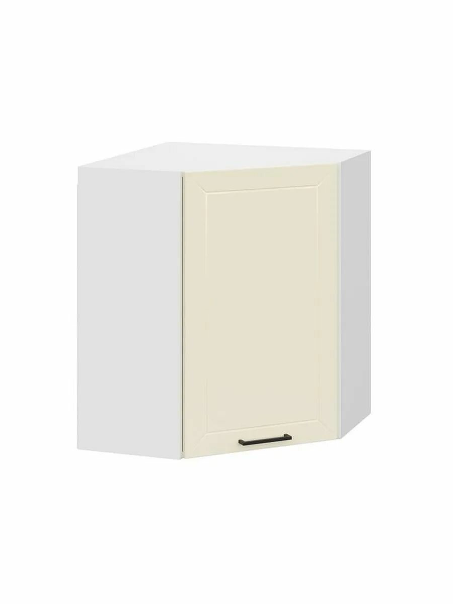 Кухонный модуль навесной, угловой шкаф Сектор с доводчиками, с полками, 60х60х72 см, Белый / Магнолия