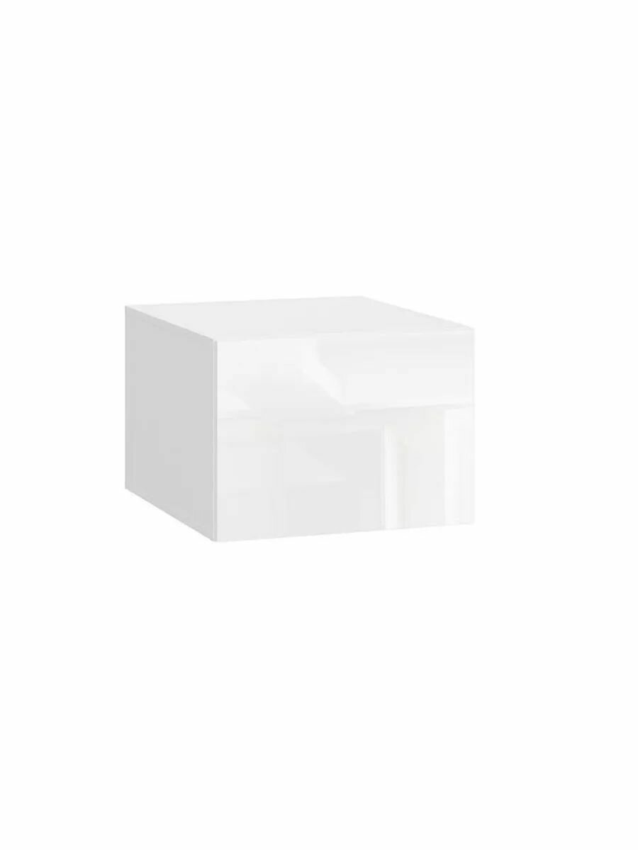 Кухонный модуль навесной, шкаф Стрэйт, 50х56.4х36 см, Белый / Белый глянец
