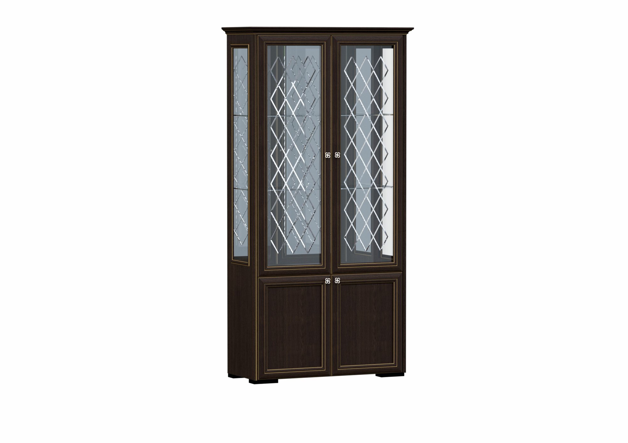 Парма (гостиная) Шкаф-стекло (Венге) (Миф)