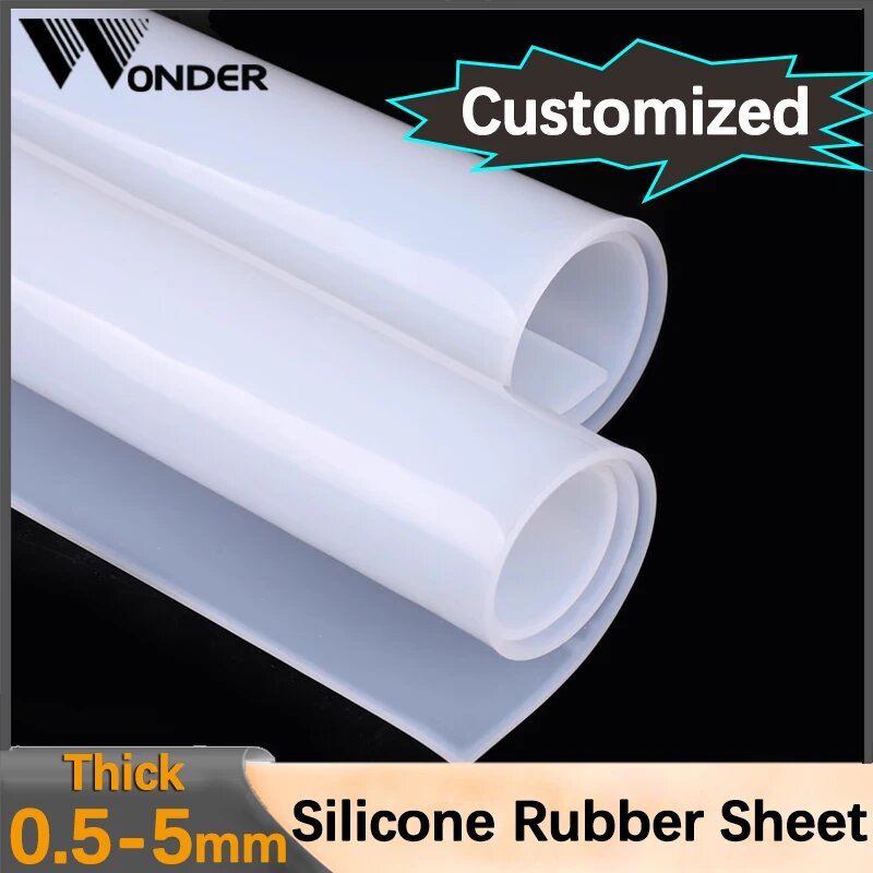 Силиконовый лист для прокладок 0.5/1/1.5/2/3/4/5 мм 150x150x0.5mm