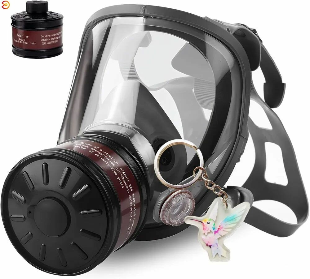 Многоразовый противогаз, полнолицевой респиратор, Выживание ядерных и химических-.