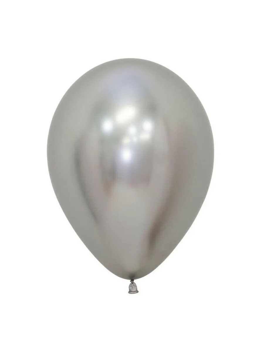 Рефлекс Серебро (Зеркальные шары) / Reflex Silver, латексный шар (18"/46 см ) 1 шт. / SEMPERTEX, Колумбия