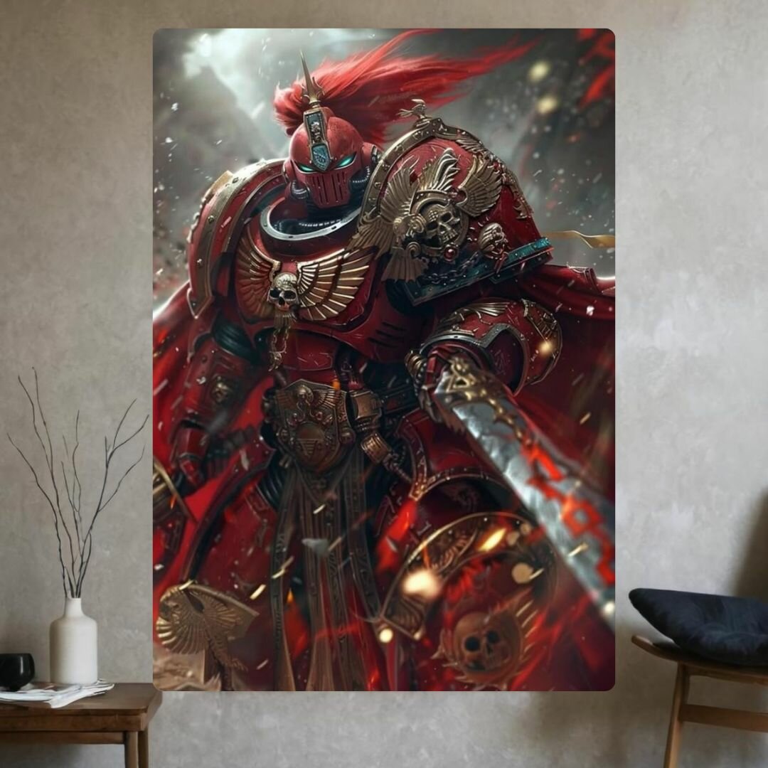 Картина на металле Космодесантник Warhammer 40 000, 20*30см