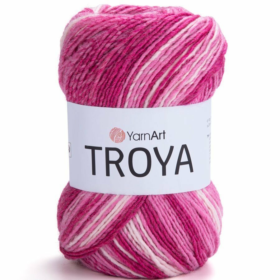 Пряжа Yarnart TROYA 2108 т. розовый принт (5 мотков)