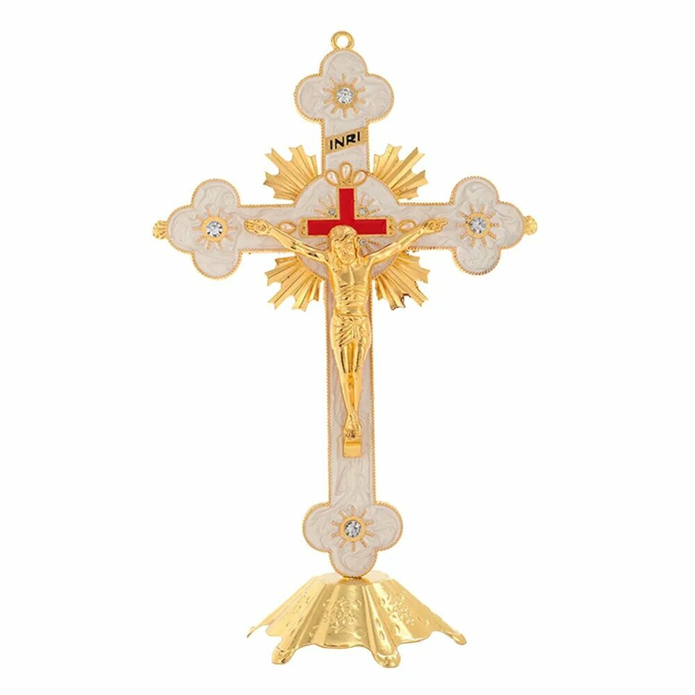 Стоящее католическое распятие для статуи алтаря 30х19см
