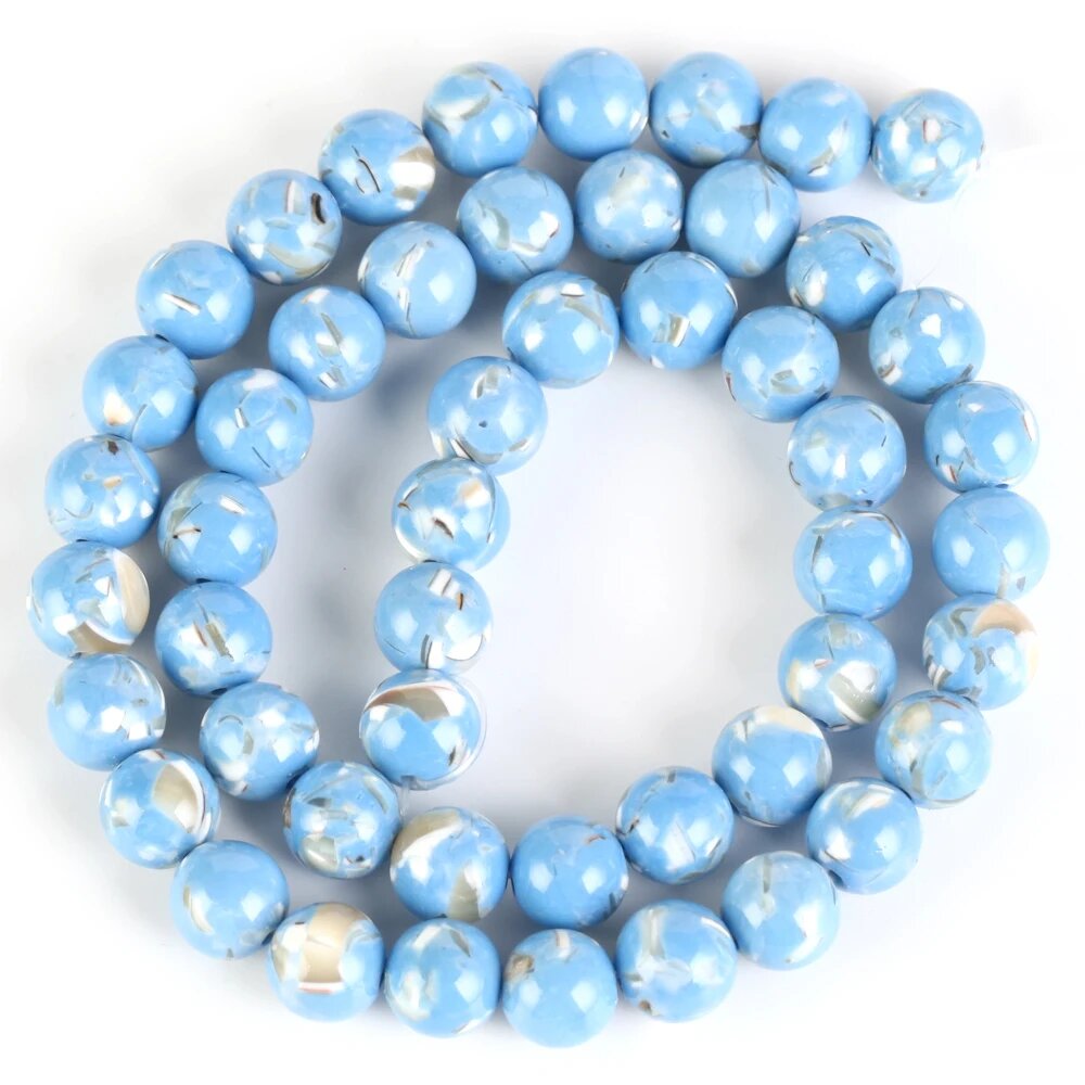 Бирюзовые бусины из говлита Vidasny 6-12 мм 6mm 58-61pcs