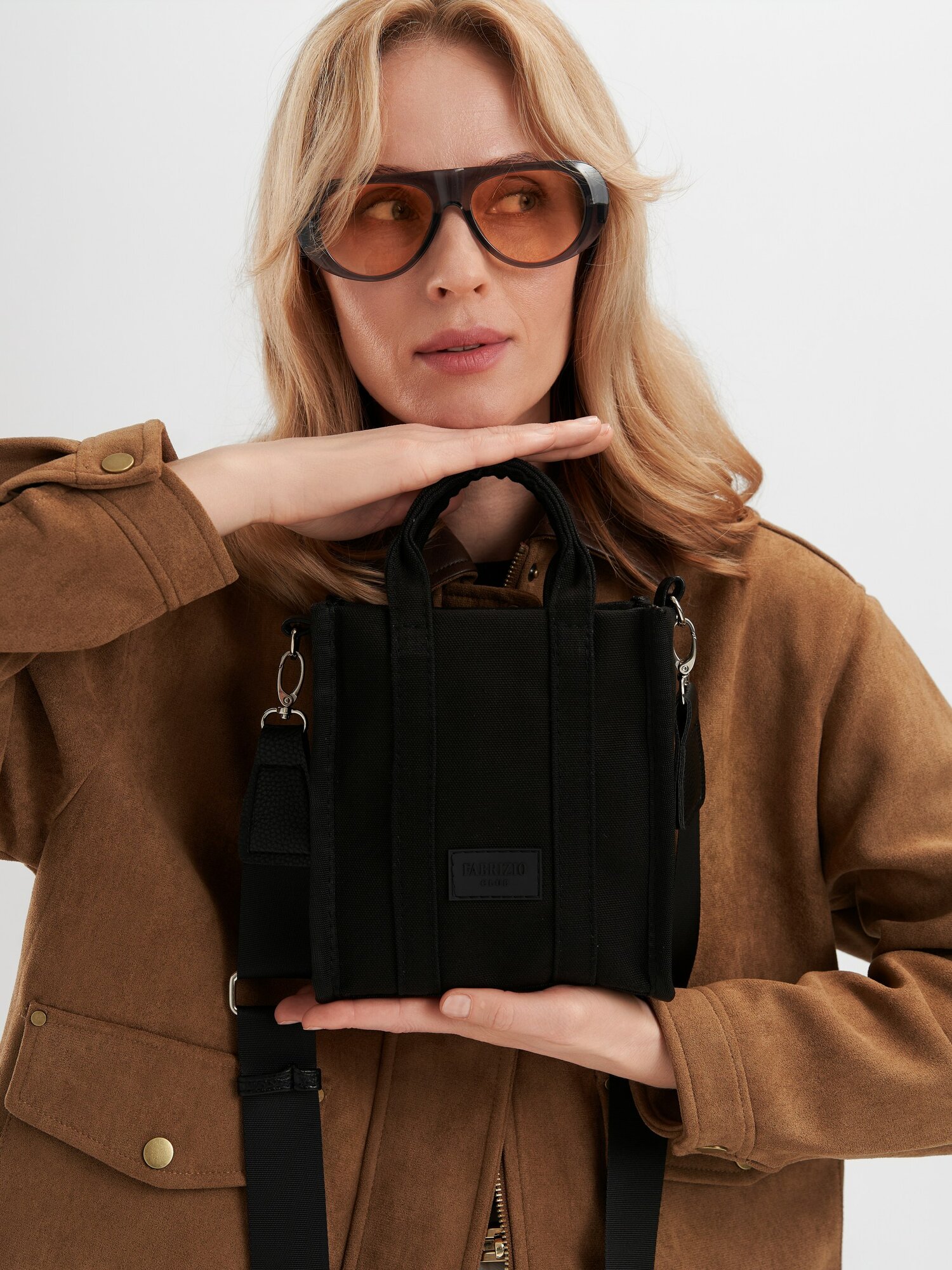 Сумка кросс-боди маленькая через плечо тканевая