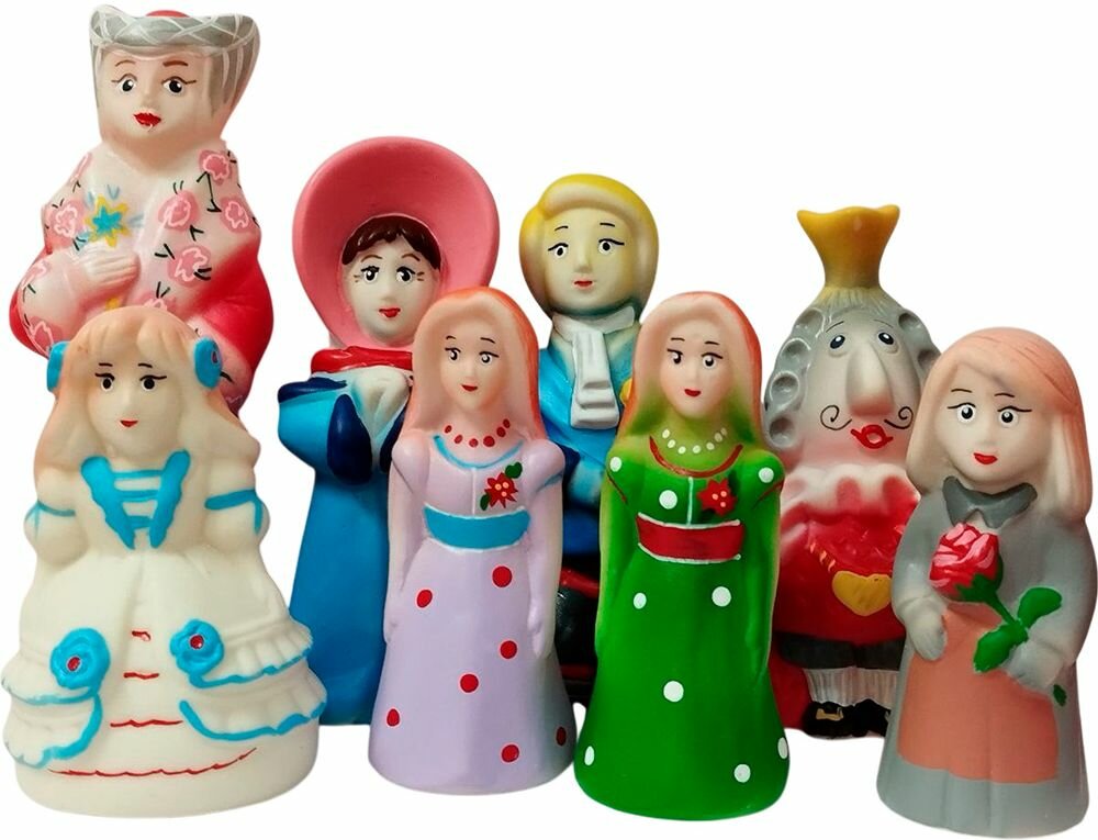 Набор детских резиновых игрушек "Золушка" для купания в ванной и сюжетно-ролевых игр, развивающая водная игрушка для малышей, 8 фигурок