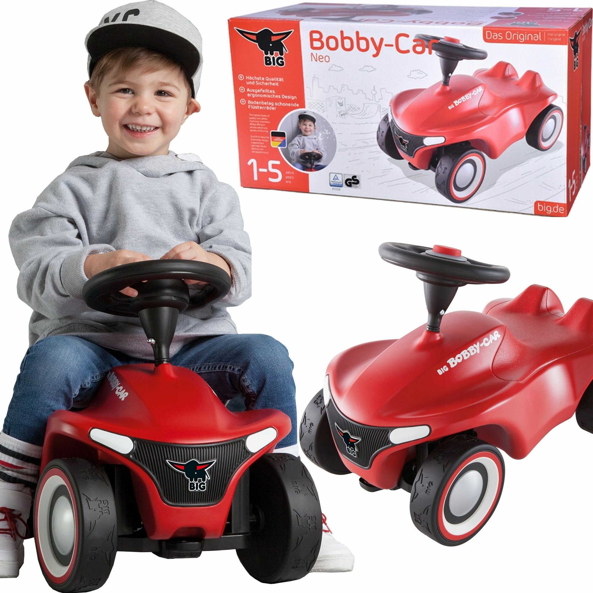 Детский транспорт BIG Bobby Car Neo - Машинка каталка Красная - 56240