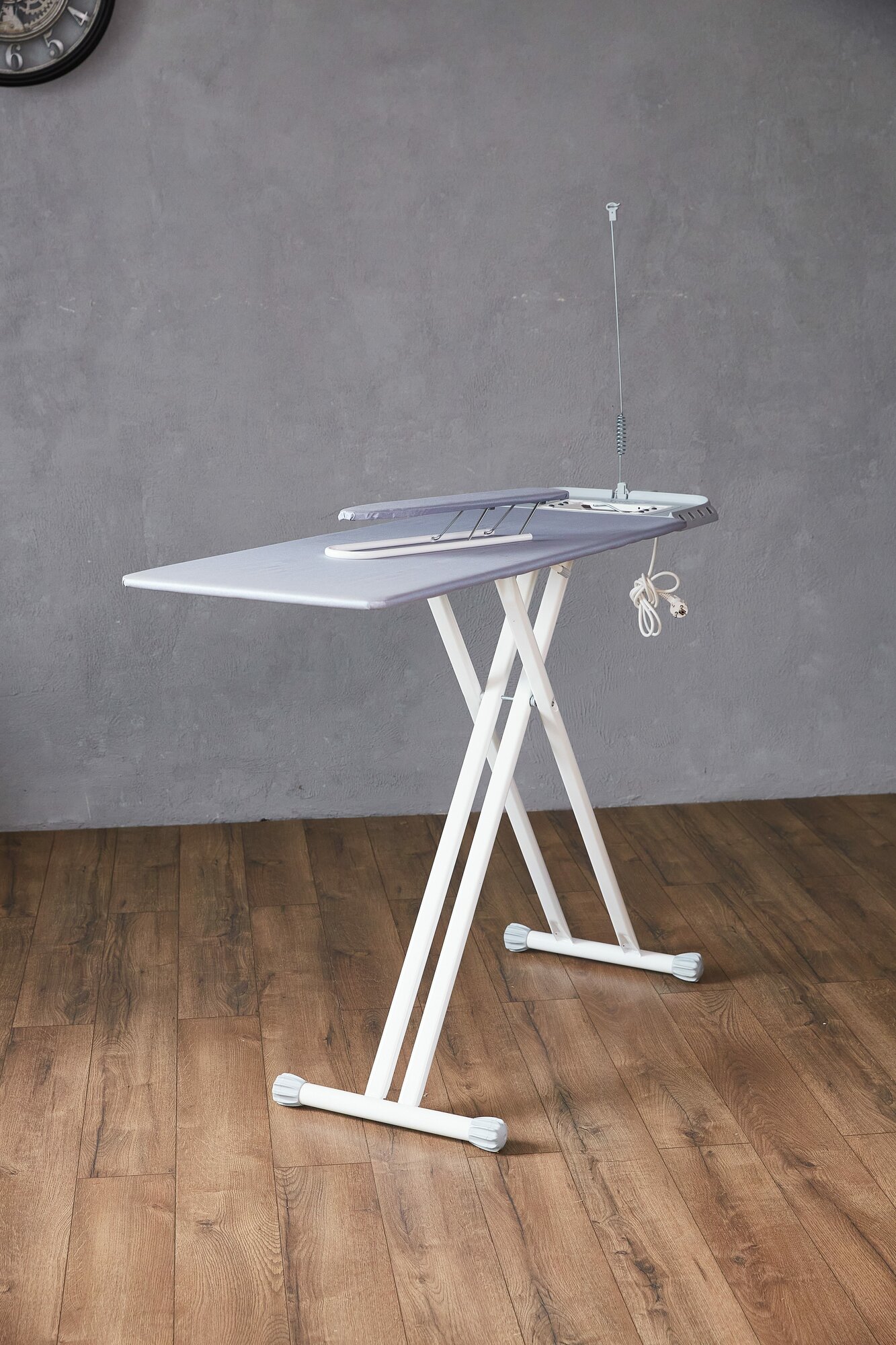 Гладильная доска "Ника", напольная, с подрукавником, серебристая, 153х46 см