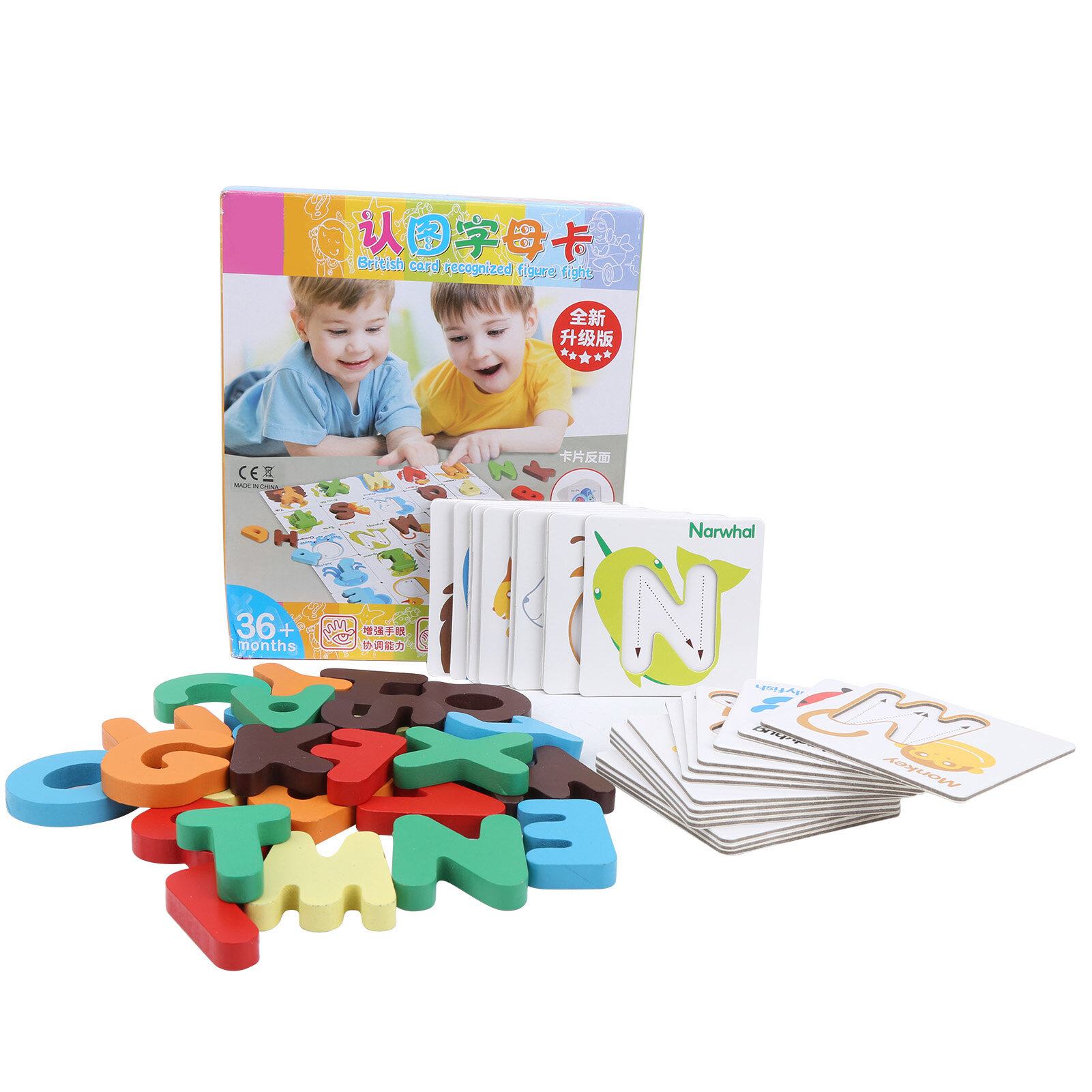 Набор карточек с алфавитом, деревянные буквы, карты с животными, доска, соответствующая игра-головоломка, игрушка, карты с алфавитами