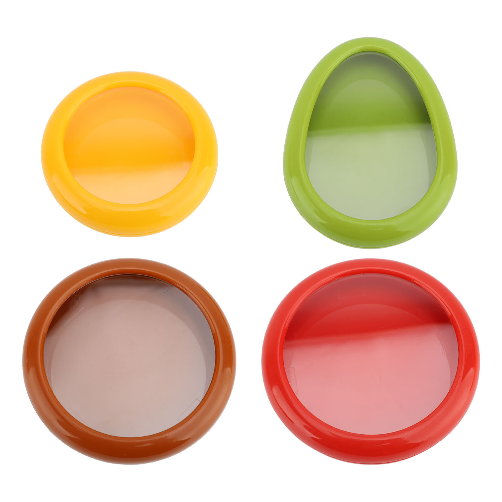 4pcs Fruit Vegetable Storage Box Sealed Versatile Silicone Refrigerator Container for Avocado Onion Tomato