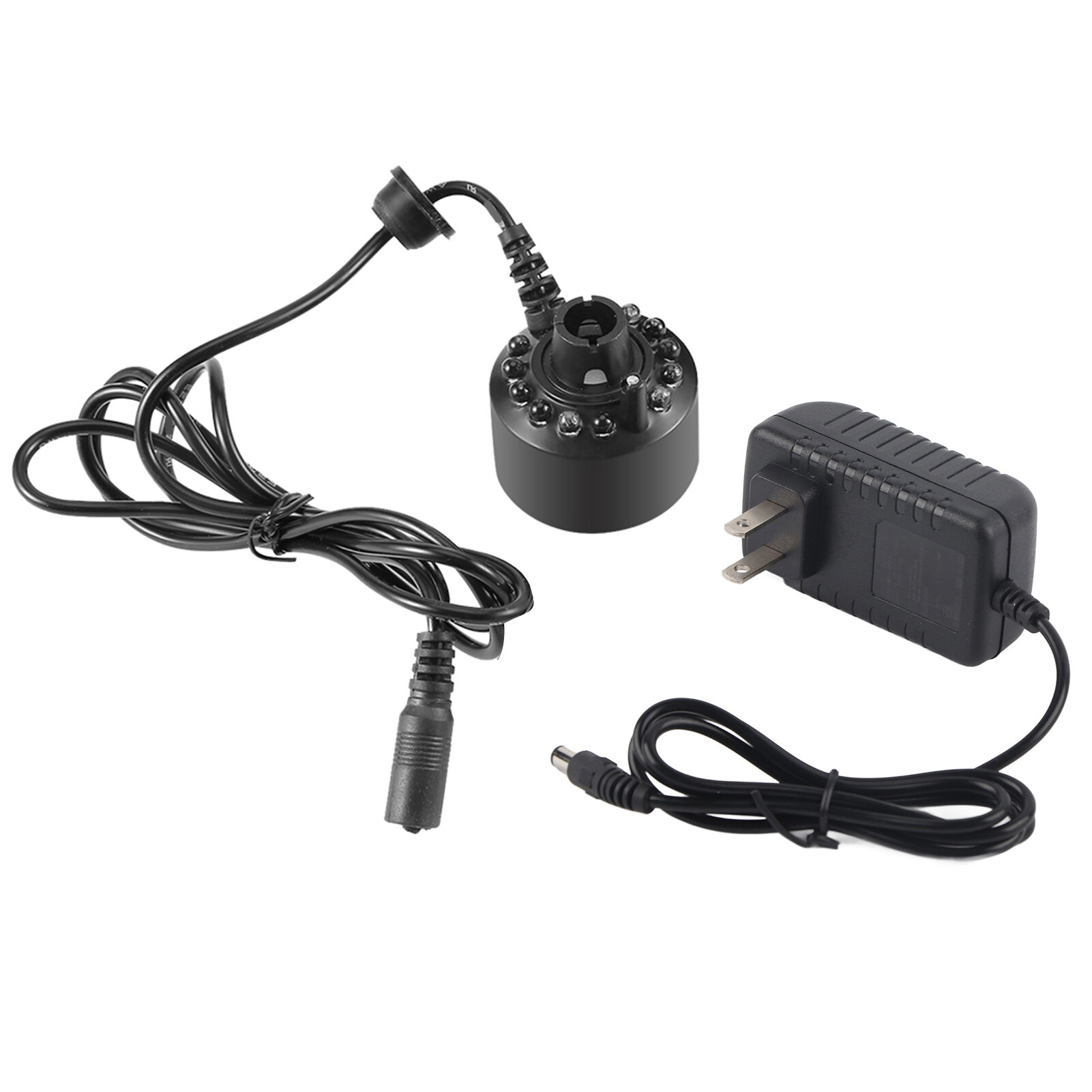 1 шт. 12-светодиодный разноцветный генератор тумана для фонтана или пруда с адаптером питания