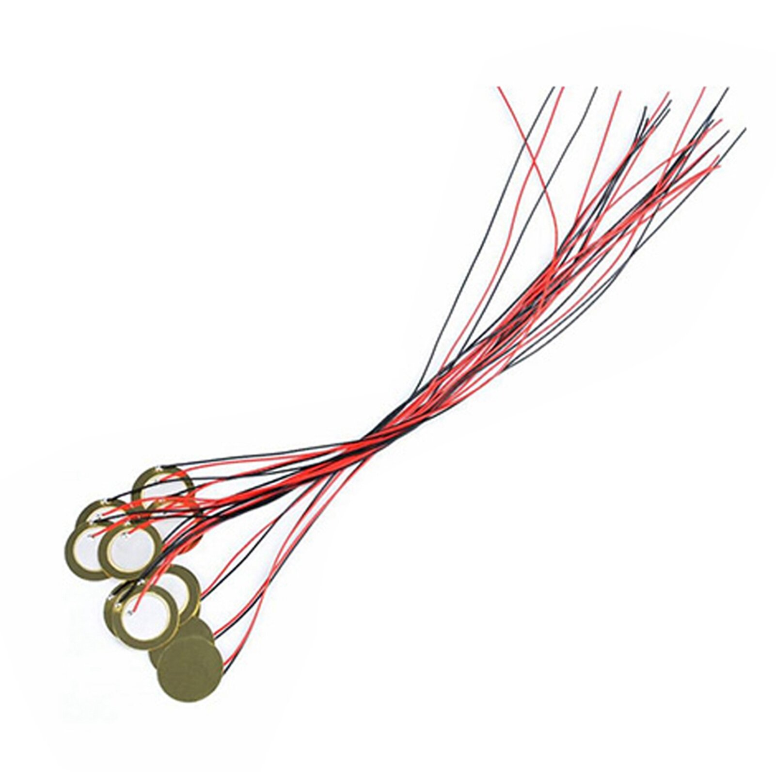 15 шт. пьезодатчиков 35 мм для усилителей, дисковые преобразователи, контактные микрофоны, триггеры, звуковые датчики с 10-дюймовыми проводами для акустической гитары и барабанов