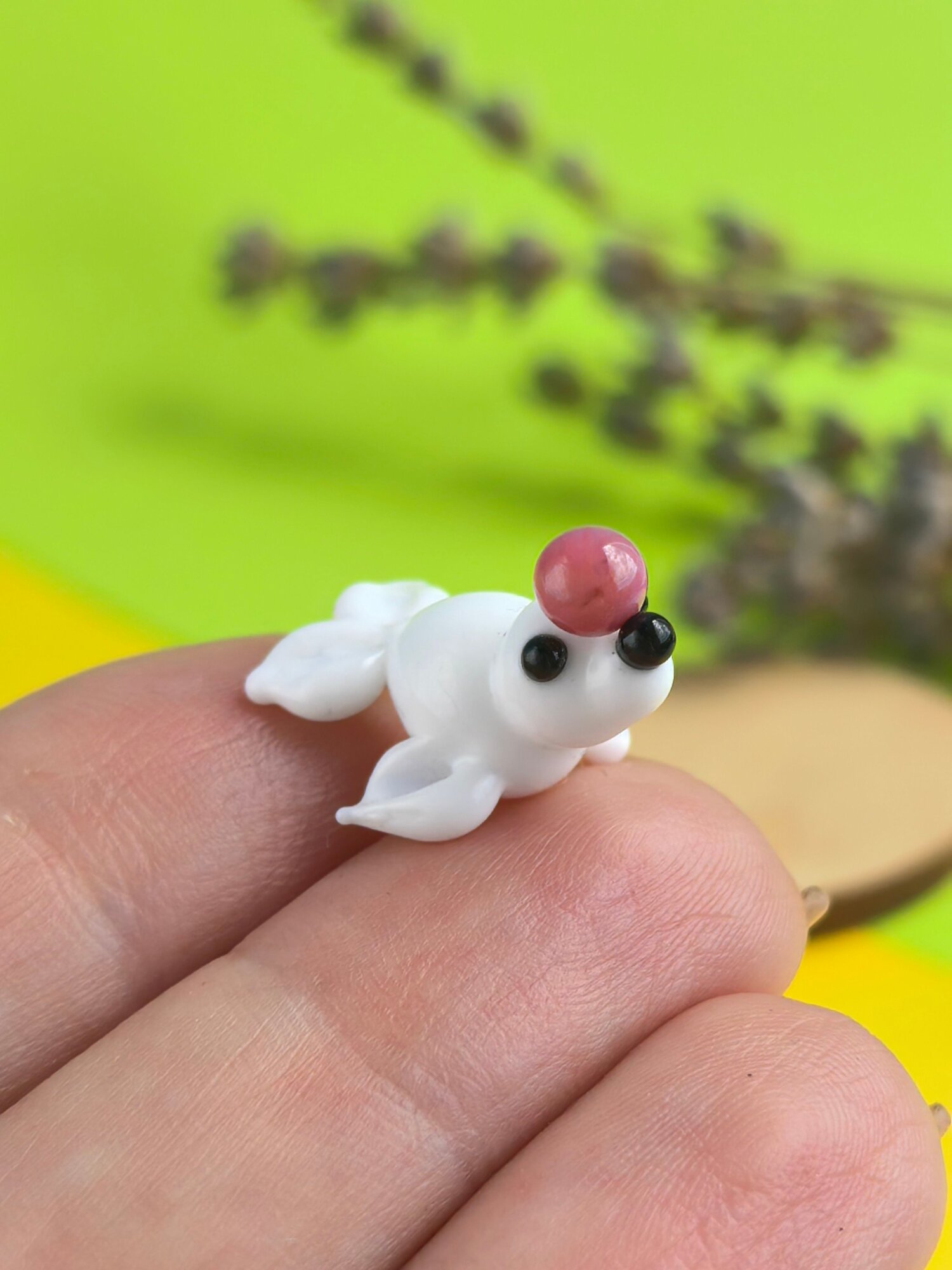 Фигурка стеклянная тюлень статуэтка или сувенир из стекла морской котик или морж