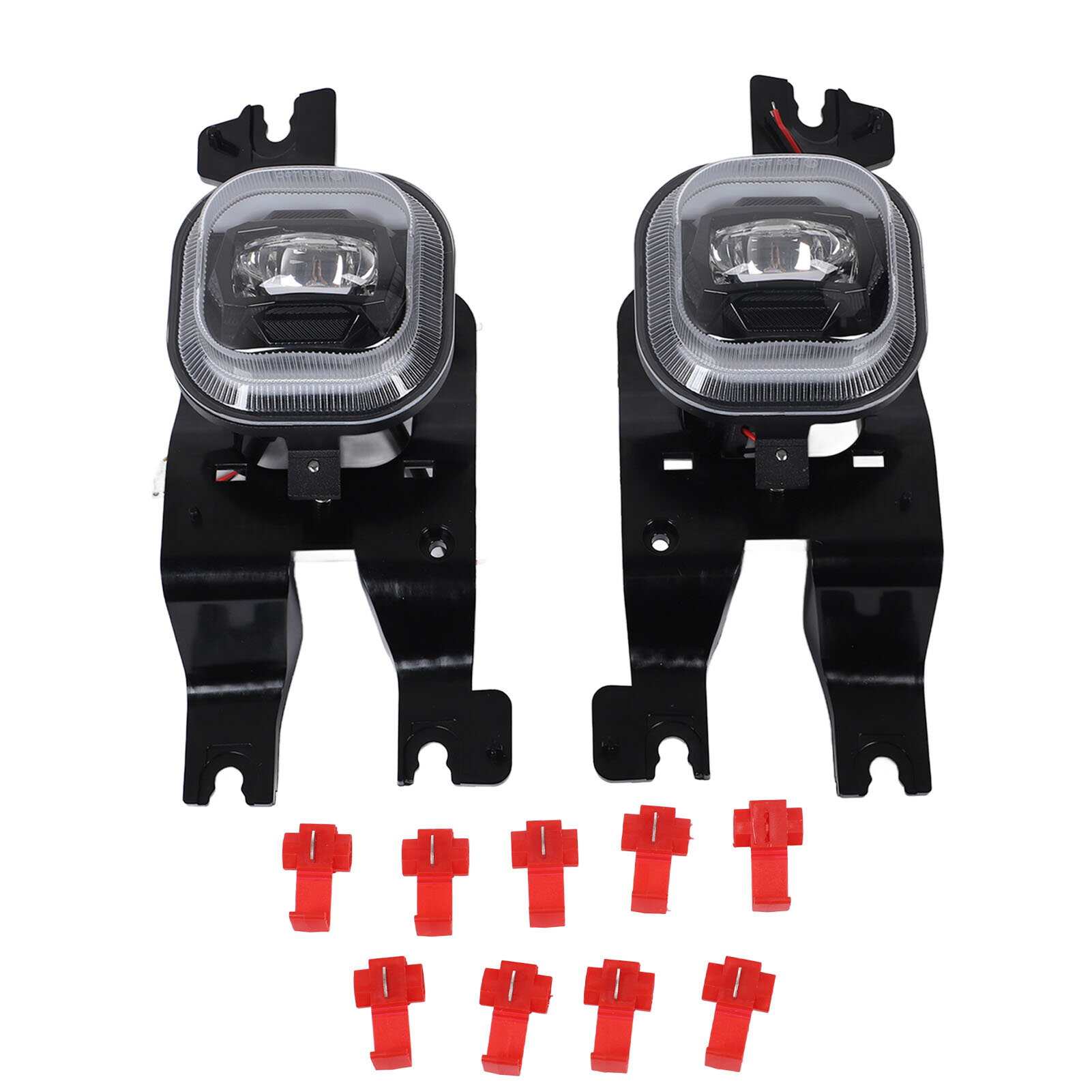 2 шт. Светодиодные противотуманные фары для бампера 6500K 45W, левая и правая, дневные ходовые огни (ДХО), замена для Ford F‑450 F‑550