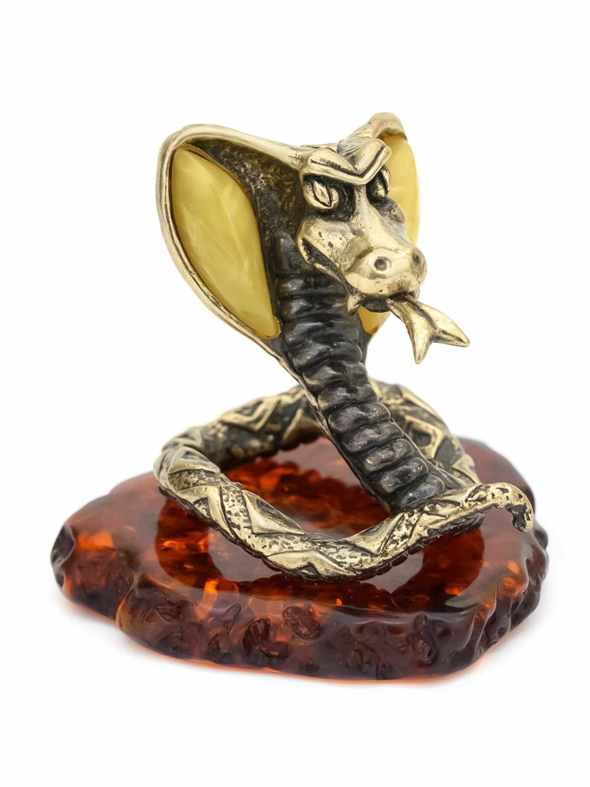 Сувенирная фигурка - Змея Джафар, Балтийский Янтарь, 5,0 см