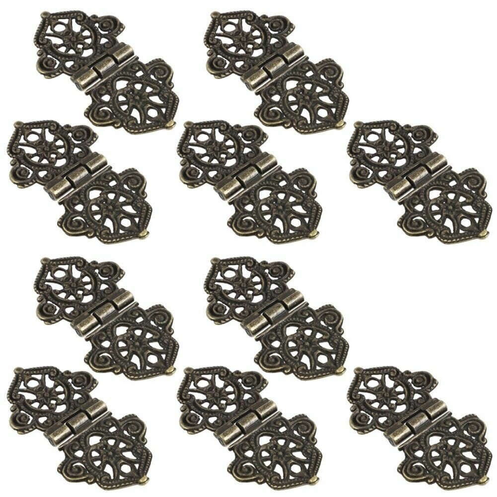 Петли для шкатулок 10 шт — бронзовые гравированные декоративные петли из цинкового сплава для шкатулки и коробки