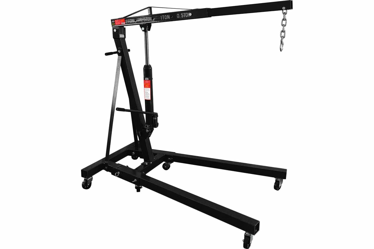 Кран гидравлический, складной STARTUL AUTO (ST8030-02), грузоподъемность 2т, черный