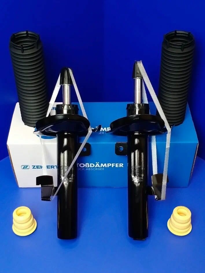 Пара передних амортизаторов c пыльниками и отбойниками Zekkert Германия на Ford Focus 2 . Стойка, амортизатор Форд Фокус 2