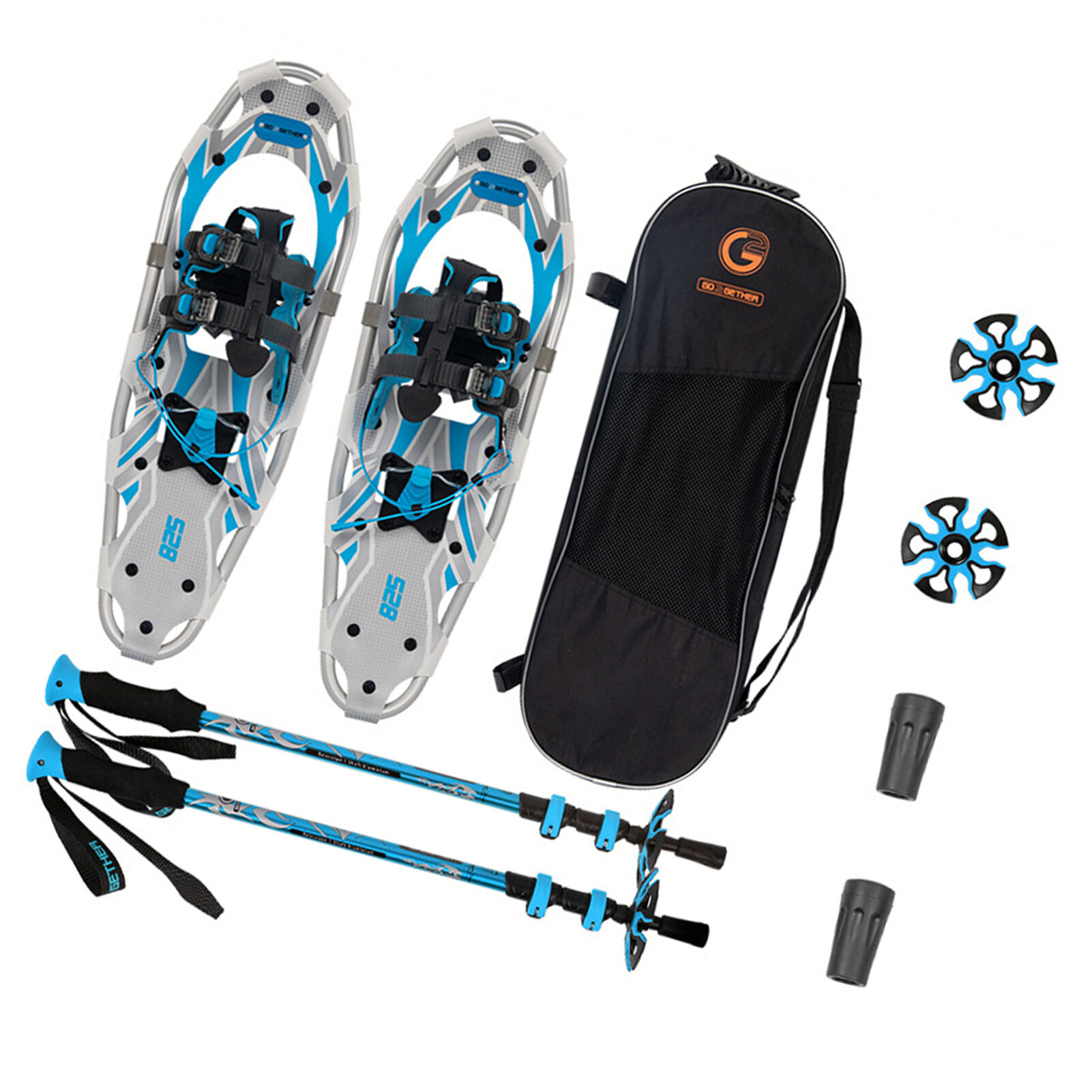 Легкий комплект снегоступов для прогулок по снежным полям, изготовленный из алюминиевого сплава, нескользящий, регулируемый, для снежных гор.