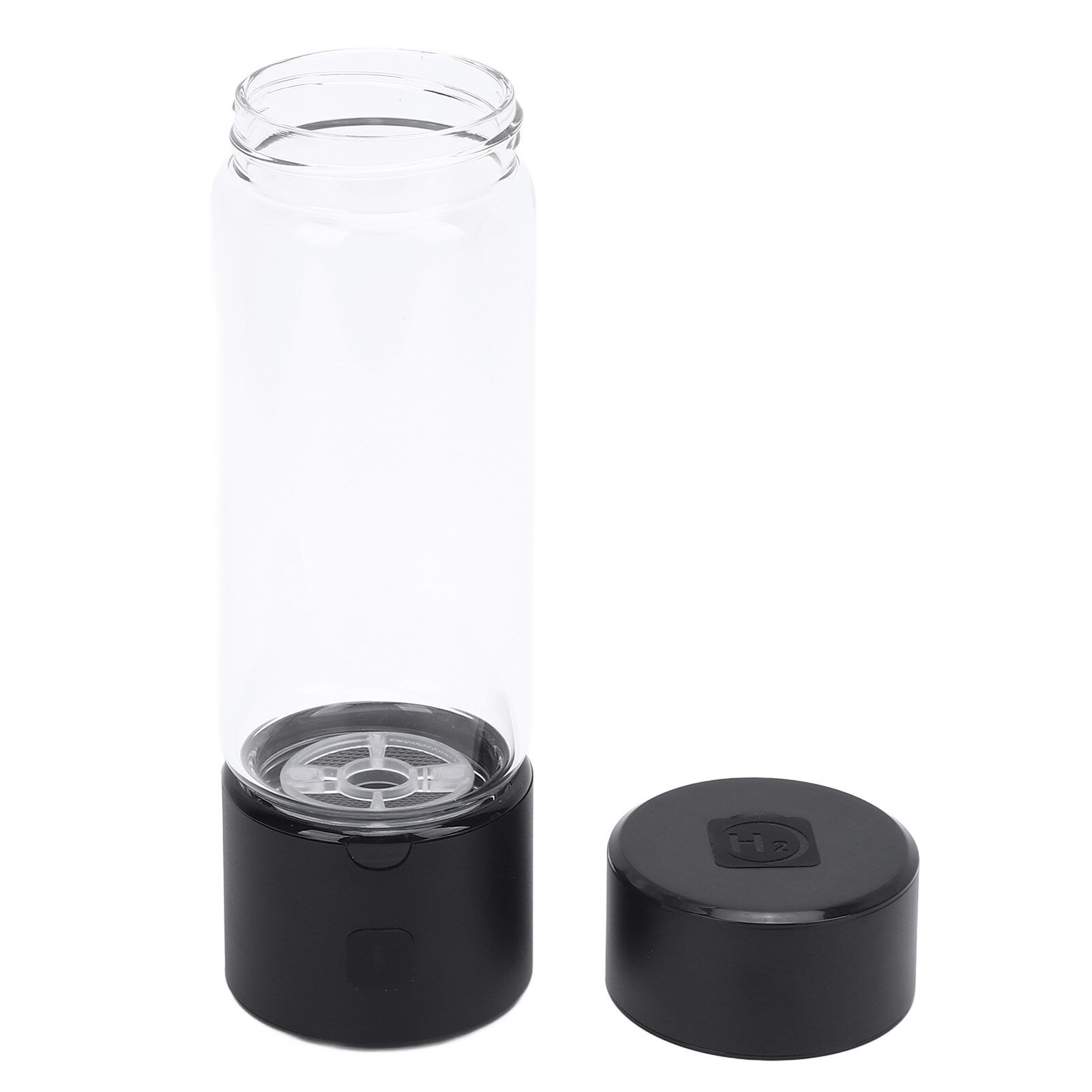 Генератор водородной бутылки для воды, стекло 460 мл, портативный ионизатор, 3 мин до 1400 ppb для фитнеса, дома, путешествий, черный