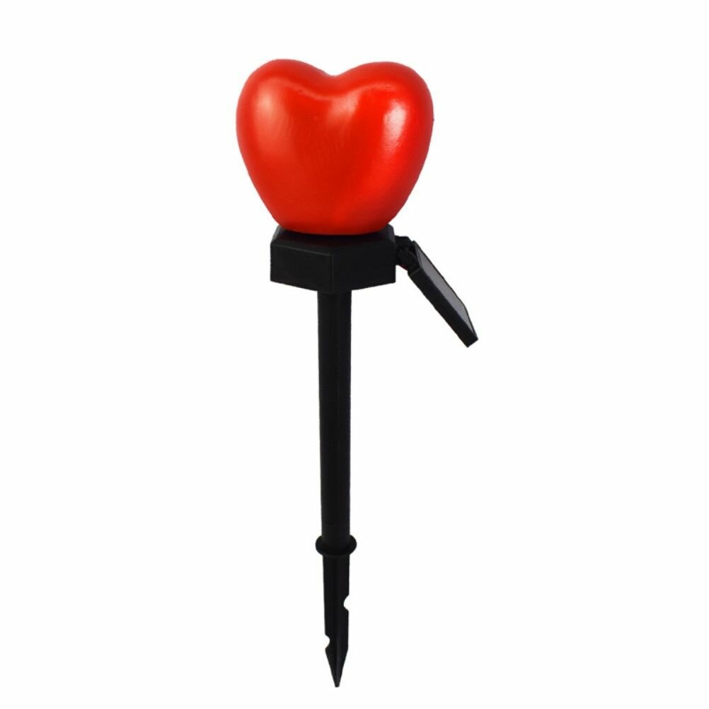 Водонепроницаемые солнечные садовые фонари, красные дорожки в форме сердца, ландшафтная лампа на солнечной энергии для декора садового газона, простая установка