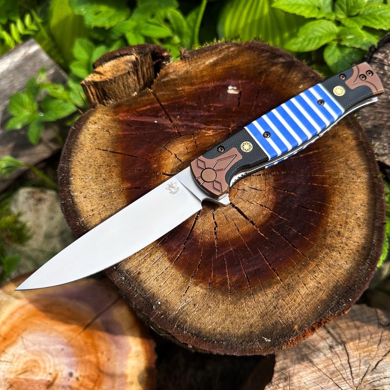 Складной нож Steelclaw Хорс 03 сталь VG10, рукоять полосатый G10