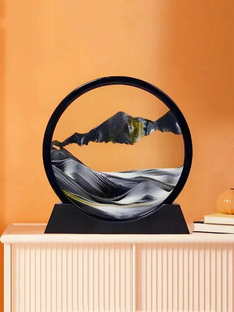 Картина песочная интерьерная 3D антистресс, Креативная статуэтка, искусство разжатия песочных часов, песчаная живопись