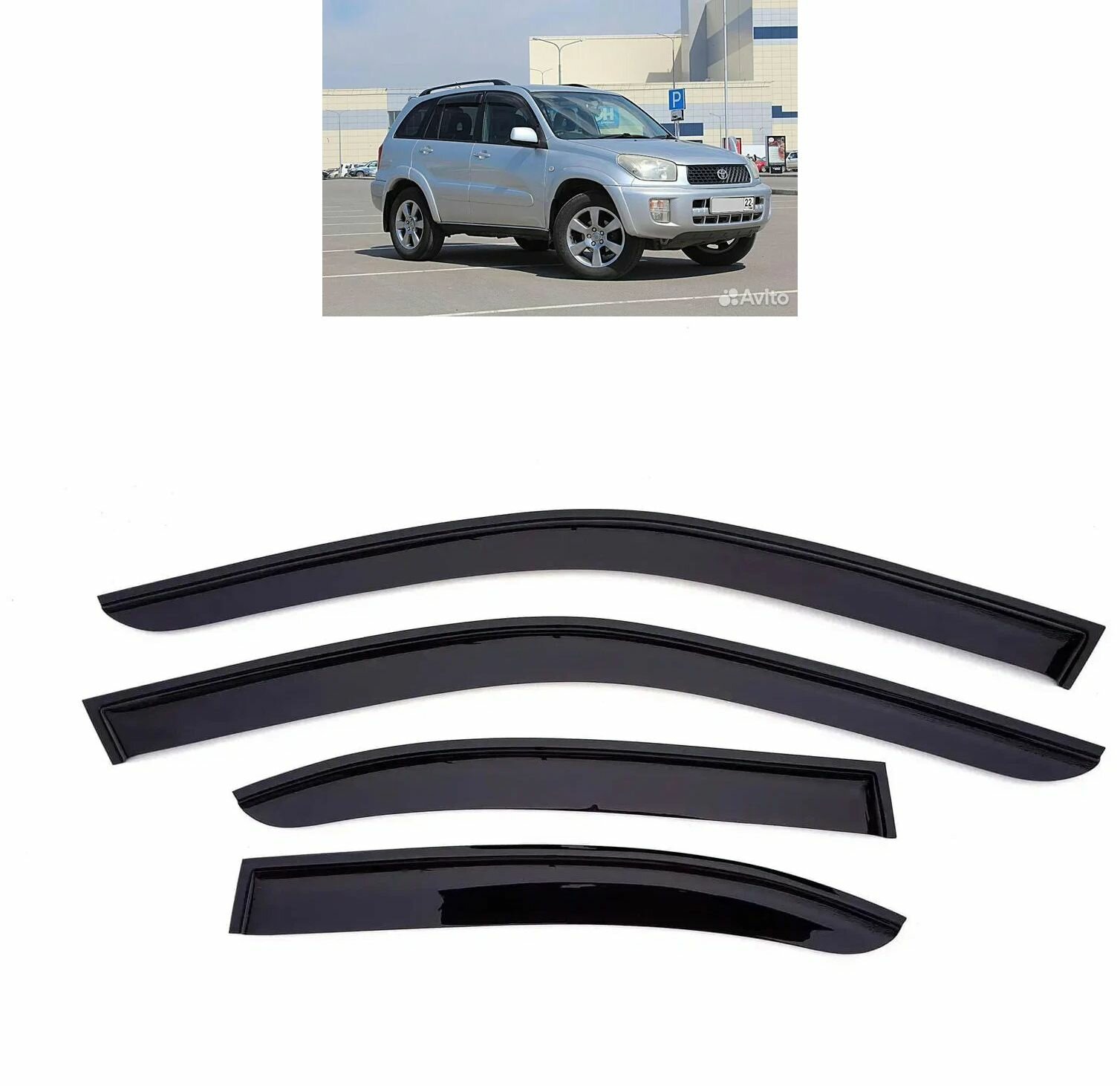 Дефлекторы боковых окон TOYOTA Rav4 Тойота Раф4 (2000-2006)