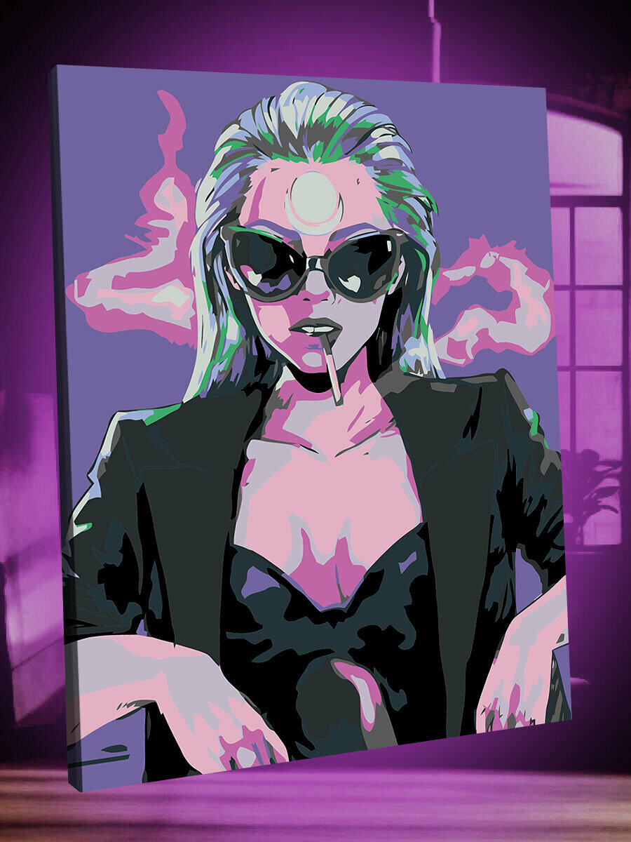 Картина по номерам Дерзкая Девушка Арт /girl art холст на подрамнике 40*50