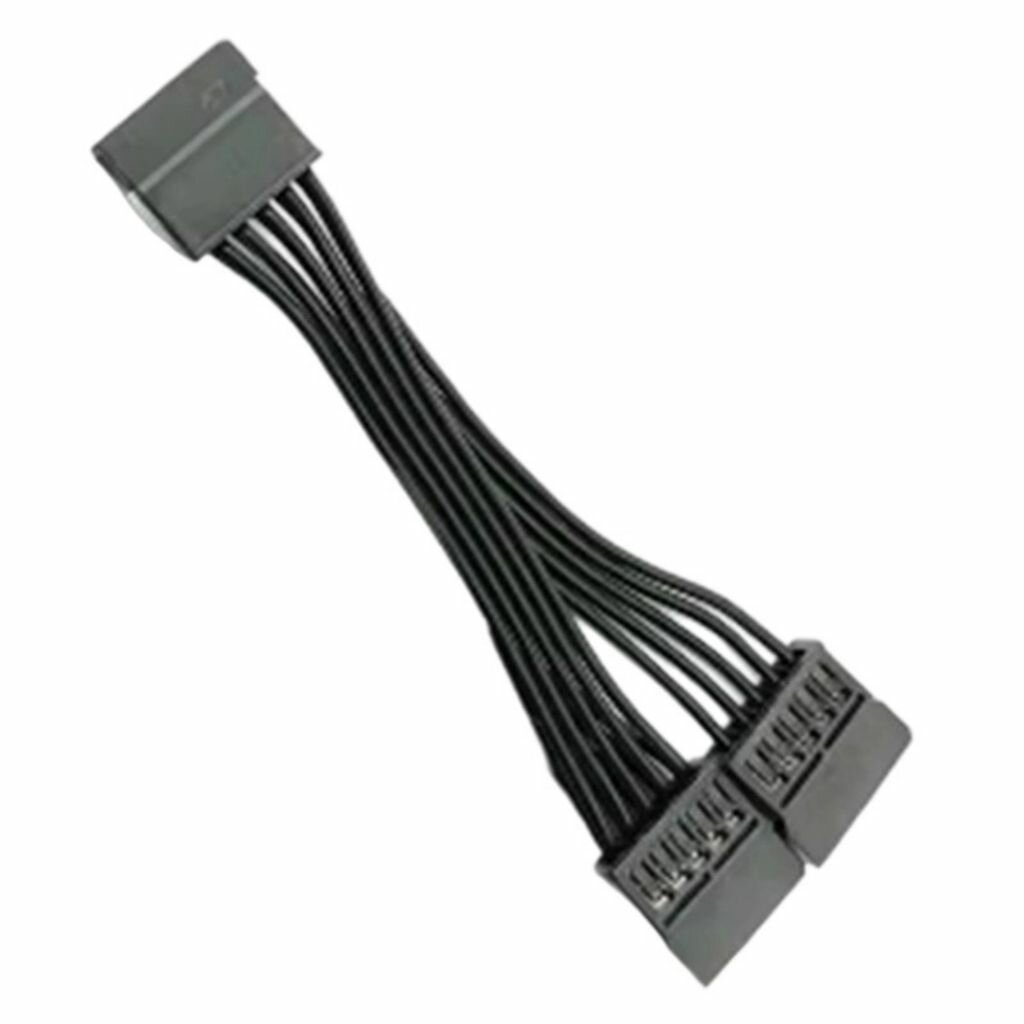 Компьютерные кабели, SATA 15PIN женский на женский разветвитель на два