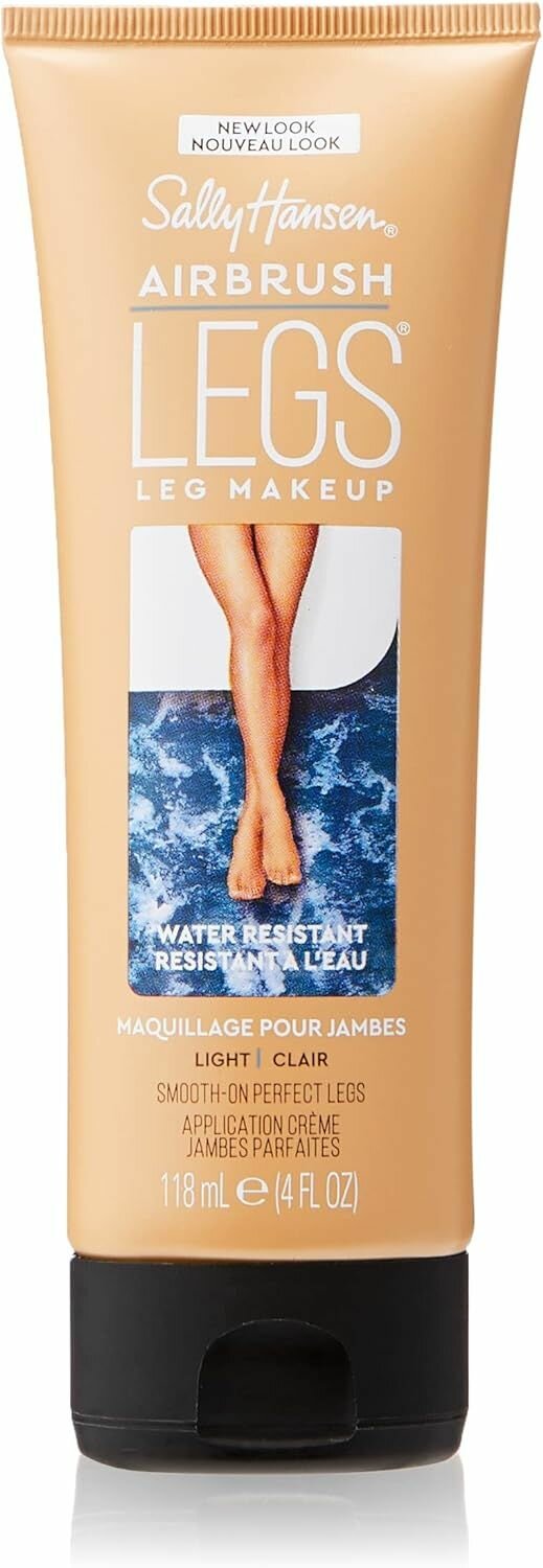 Sally Hansen Airbrush, Light, лосьон для макияжа ног, легкий загар, увлажнение и скрытие дефектов, 118 мл