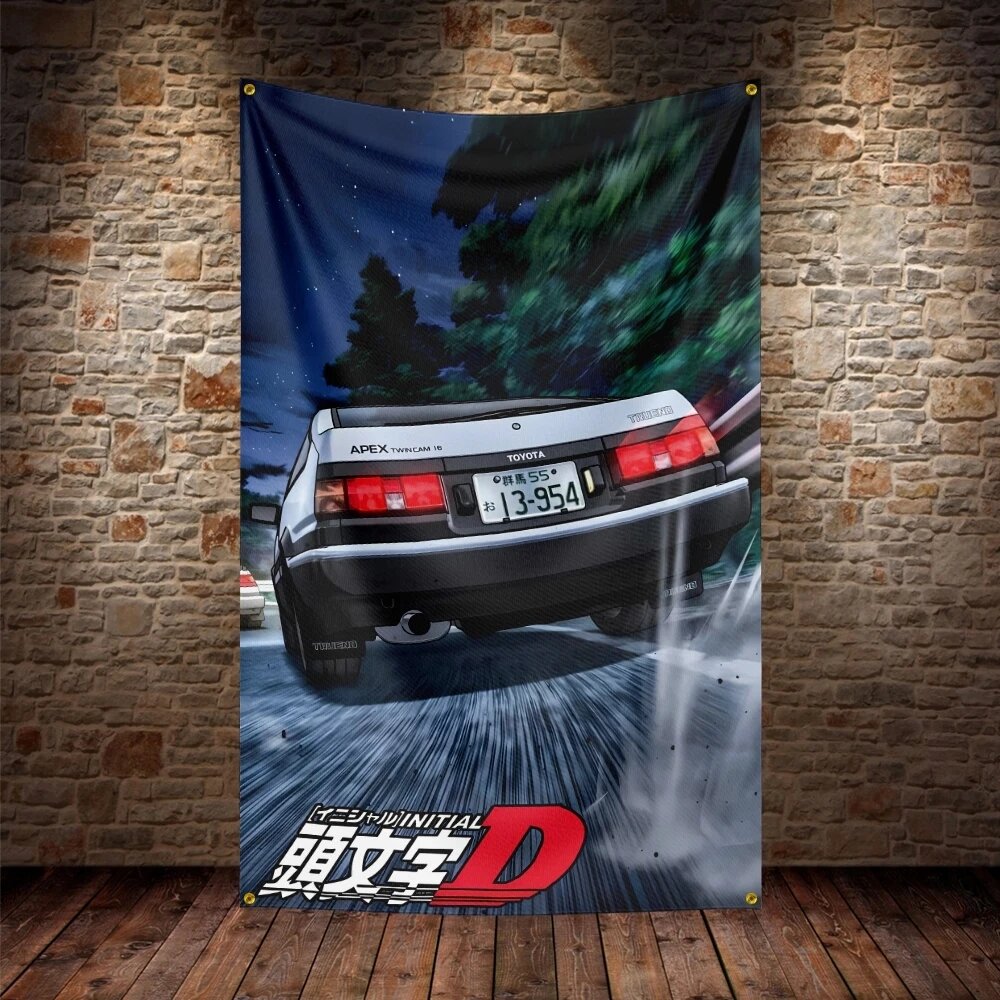 JDM Initial D Флаг из полиэстера 60 х 90 см, J0729