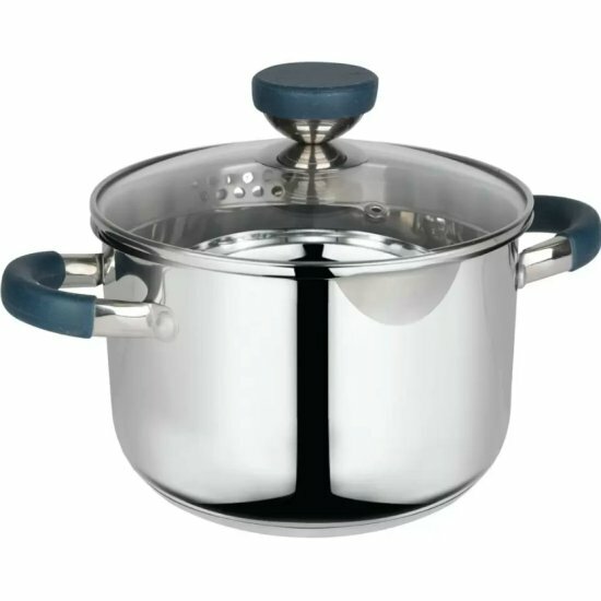 Кастрюля Hitt Lenz 5 л, 24 см, с крышкой, нерж. сталь (H-LN-C24)